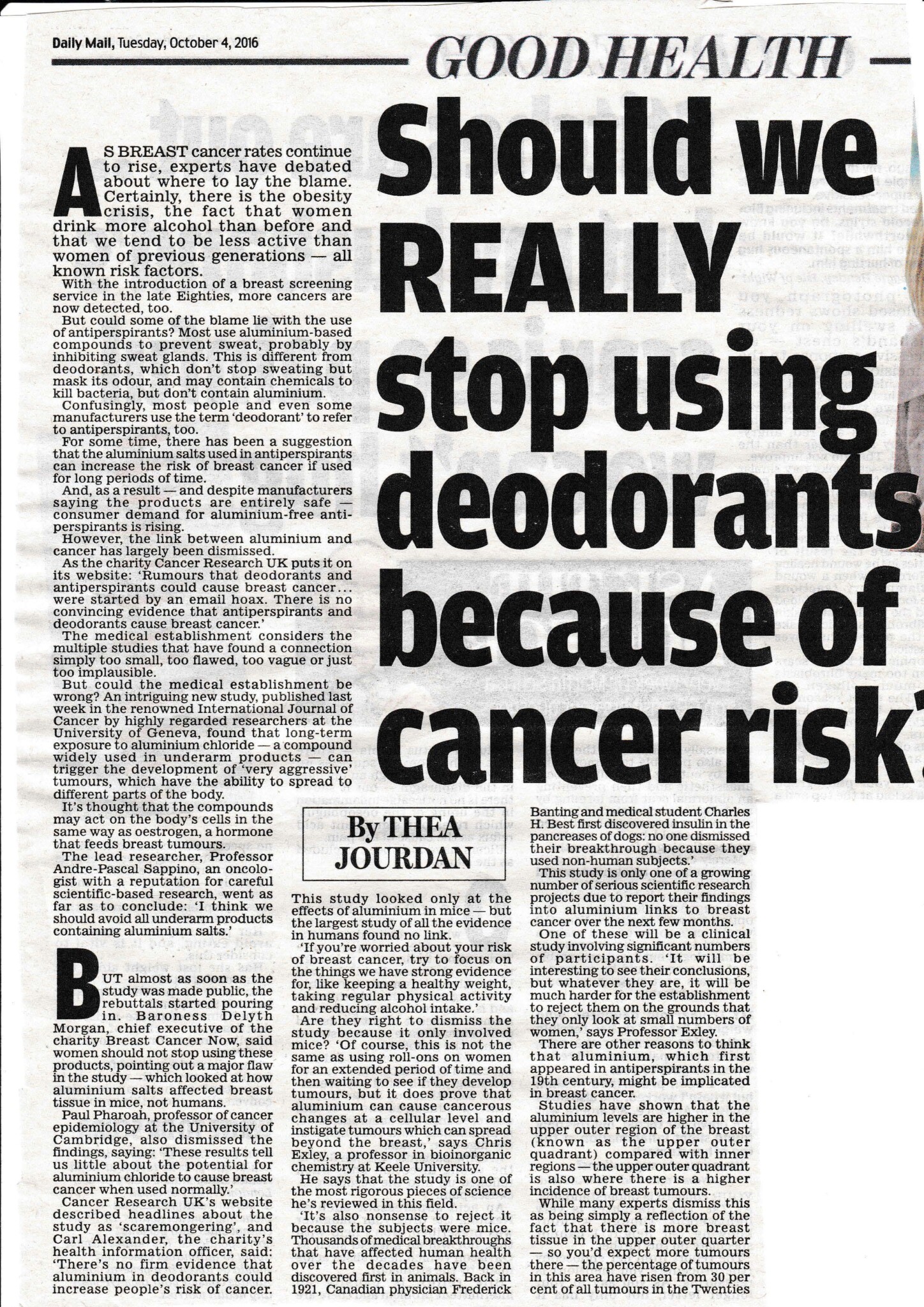 New Silica Rich Mineral Water | 1-deodorant-cancer-link-daily-mail